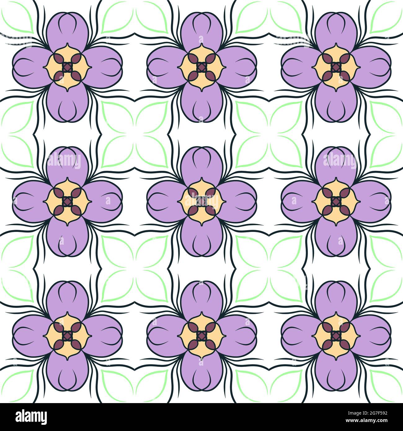 Illustration of seamless repeating pattern in bright colors on white ...