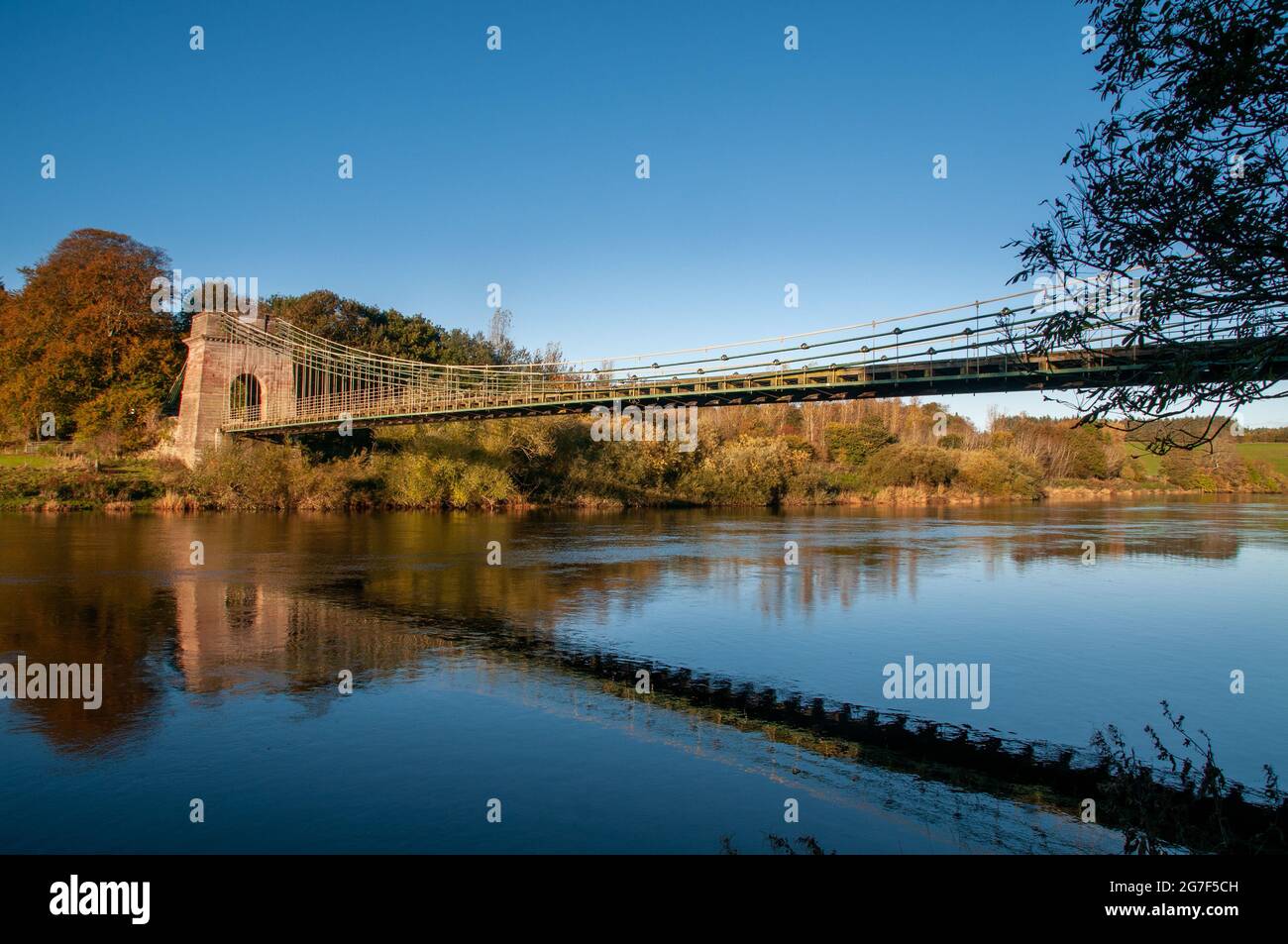 The Union Chain Bridge across the River Tweed, before its current ...