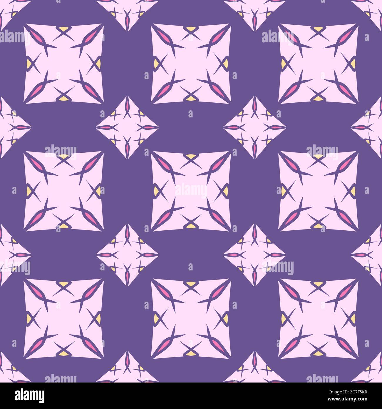Cute 2D wallpaper with purple geometric shapes on a pink background ...