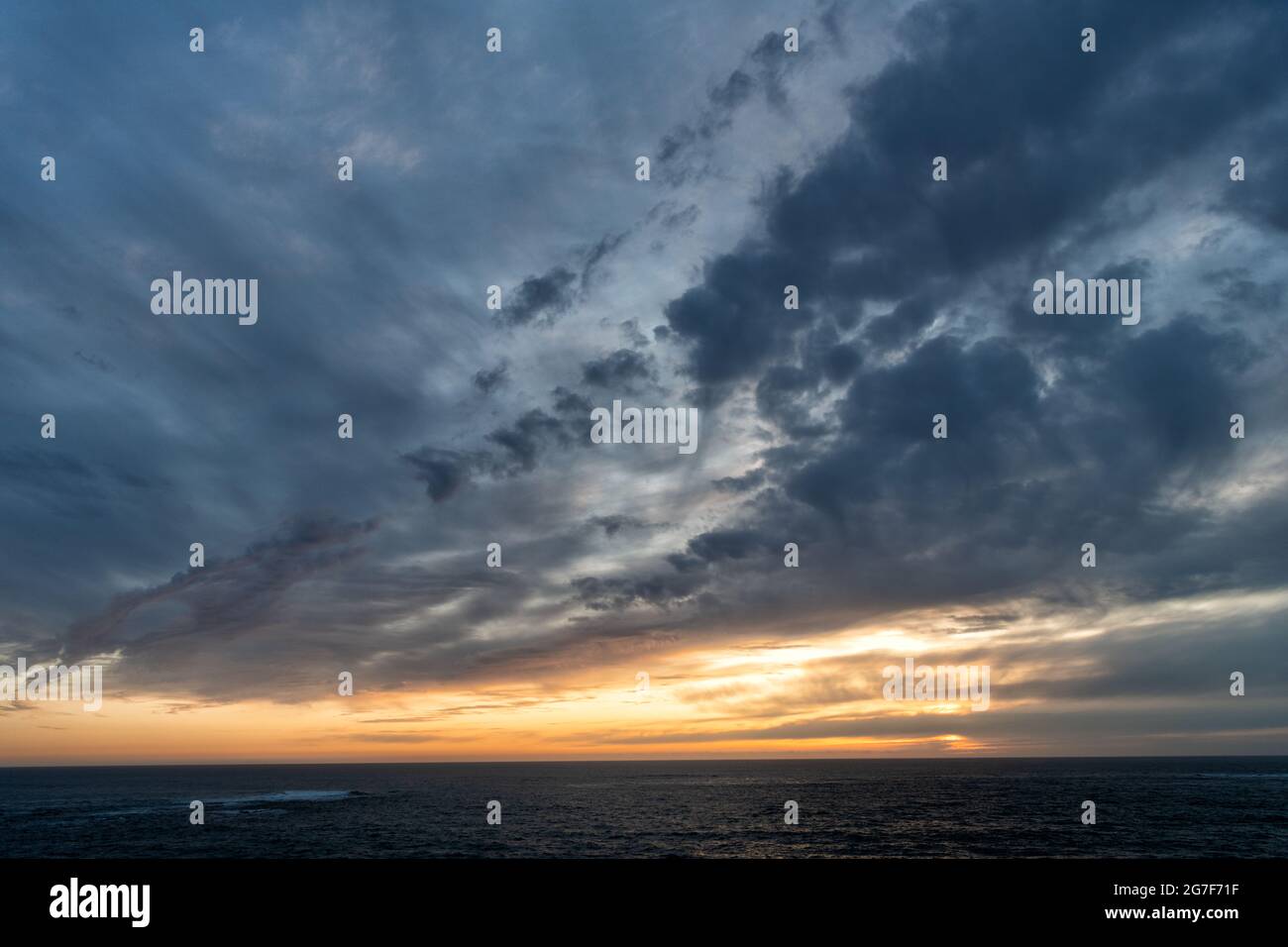 early morning sunrise over sea. ocean sunset on sea water with sunset ...