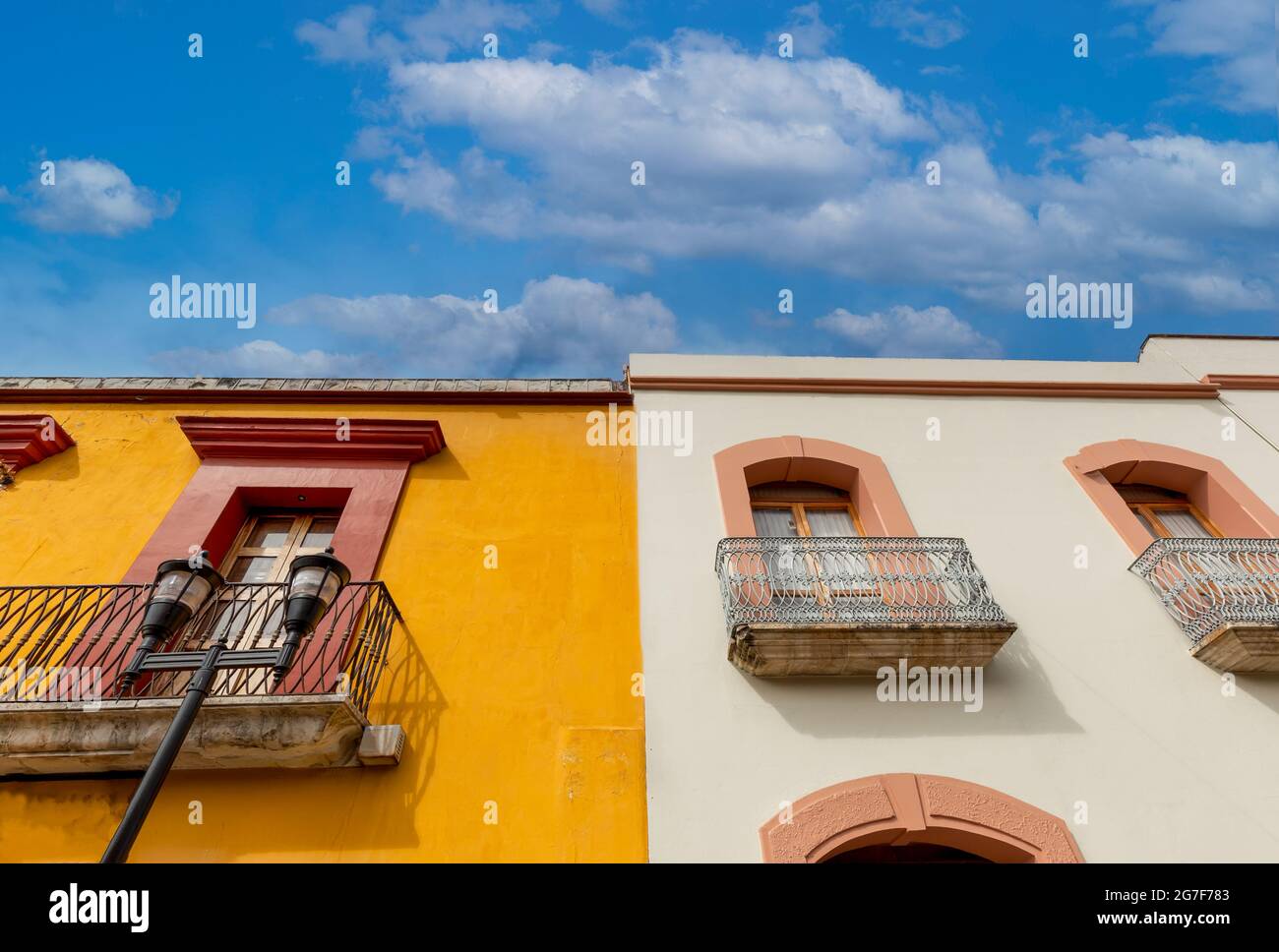 Oaxaca, Mexico, Scenic old city streets and colorful colonial buildings ...