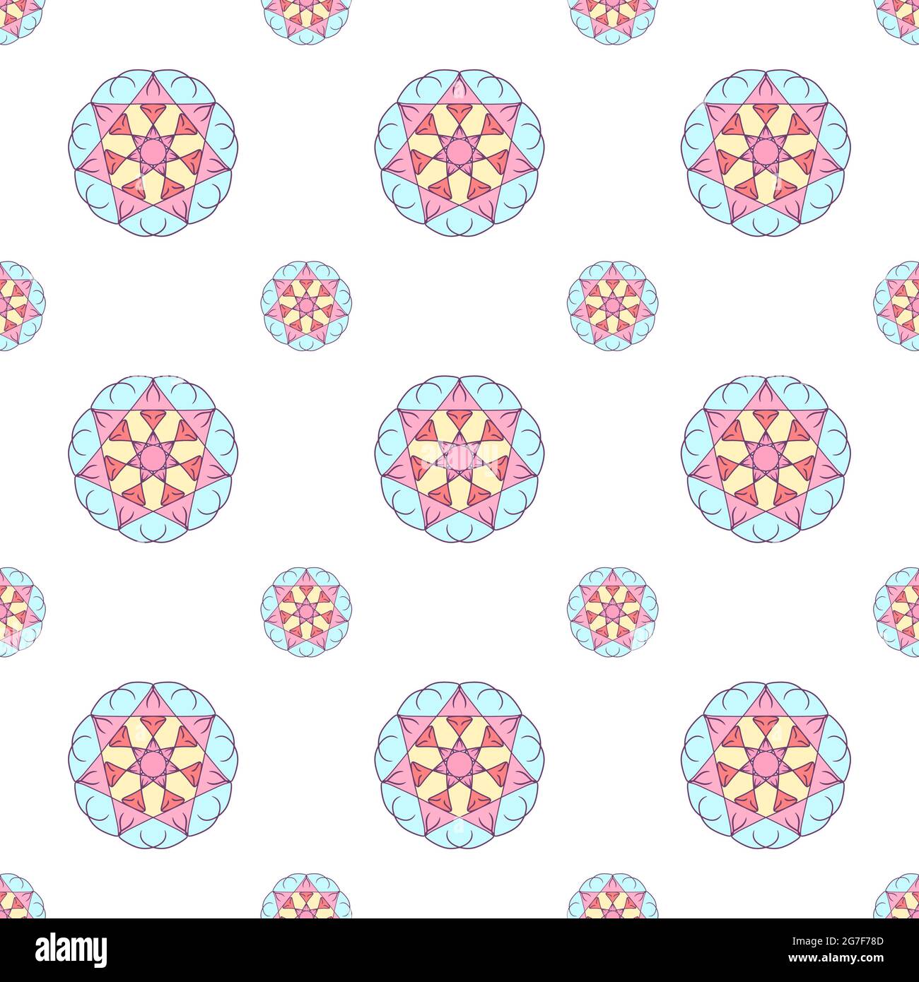 Illustration of seamless repeat patterns for textile or wrapping and ...