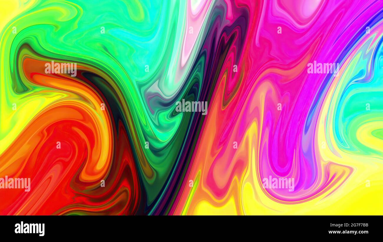 Colorful paint mix with gradient vivid colors Stock Photo - Alamy
