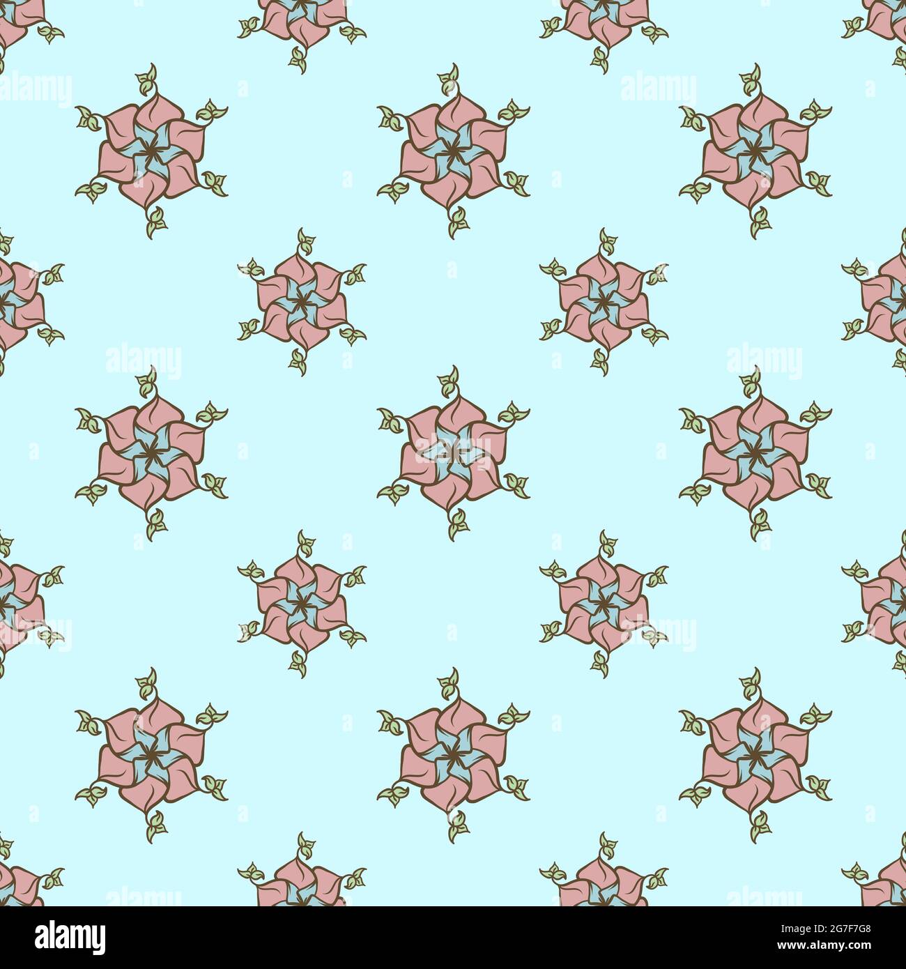 Illustration of a seamless repeat patterns for textile or wrapping and ...