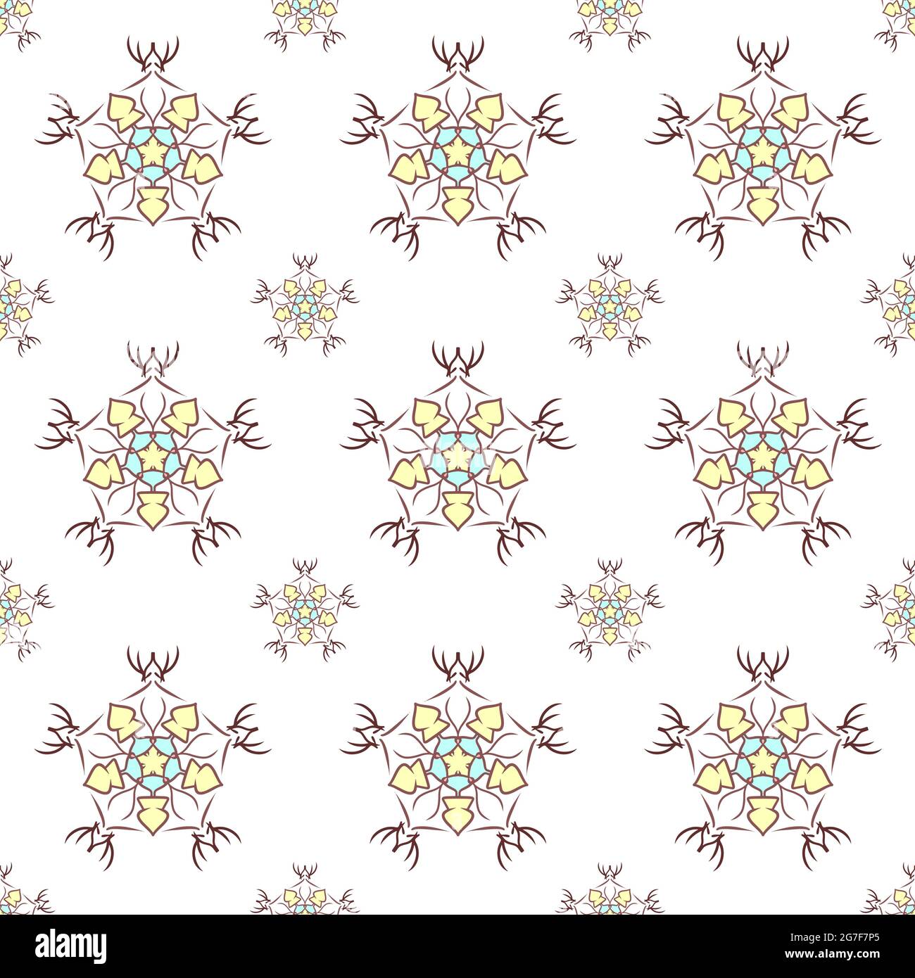 Illustration of seamless repeat patterns for textile or wrapping and ...