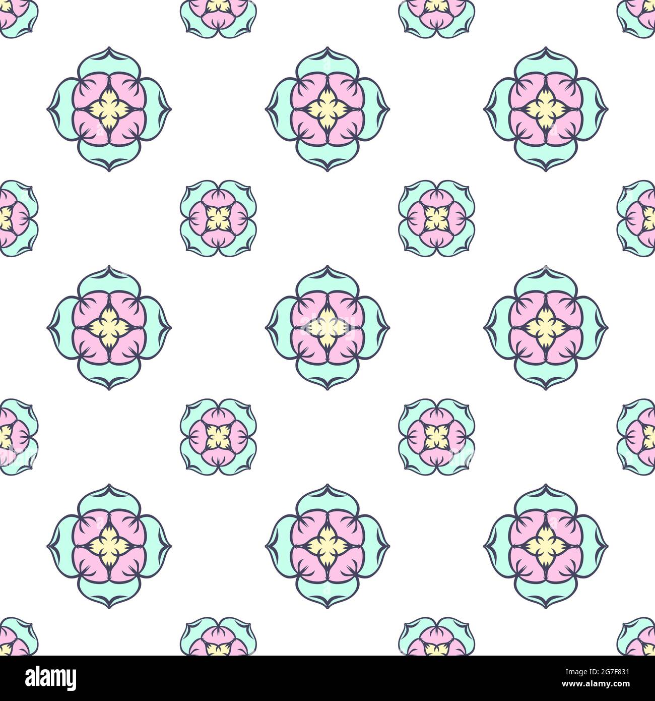 Illustration of seamless repeat patterns for textile or wrapping and ...