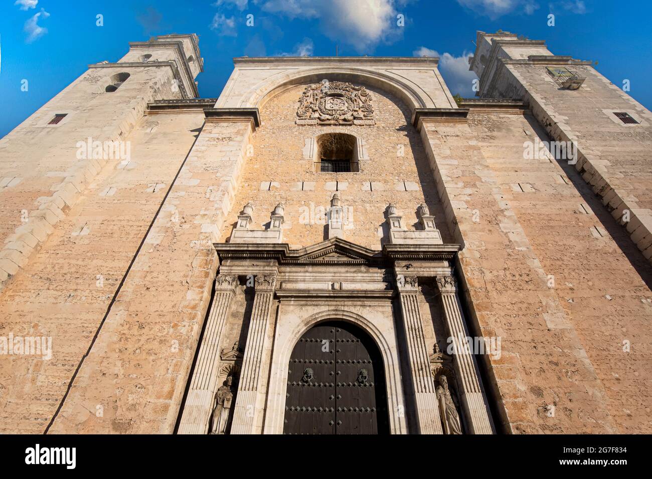 Mexico, Cathedral of Merida, oldest cathedral in Latin America Stock ...