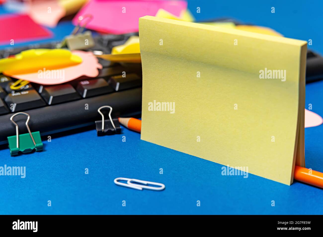 Multiple Assorted Collection Office Stationery Photo With Pens Pencils ...