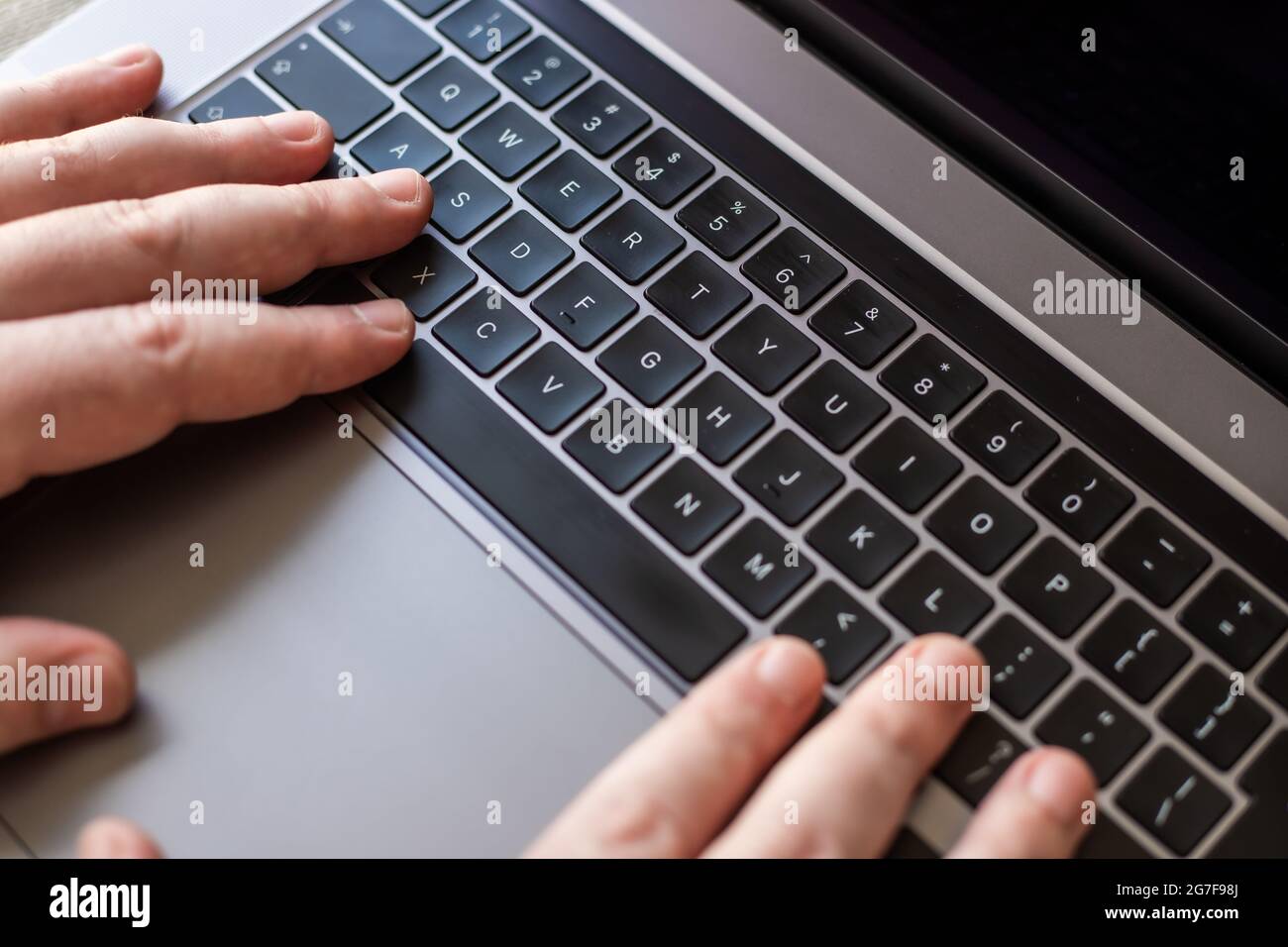 Lady Hands Pointing Pressing Computer Keyboard Keys Typewriting New ...