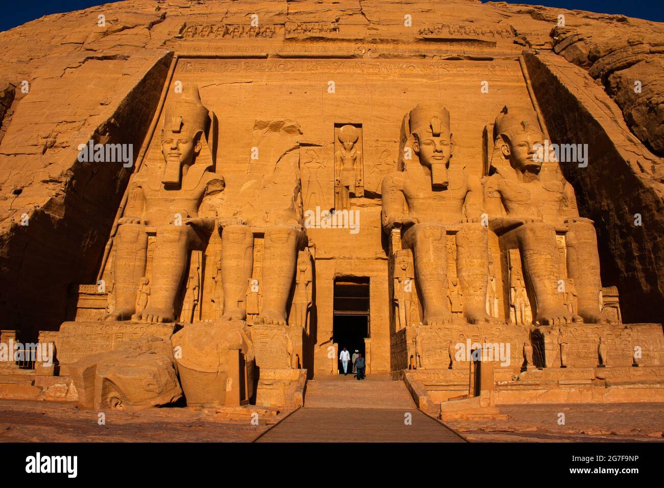 Famous entrance at Abu Simbel, Egypt Stock Photo - Alamy