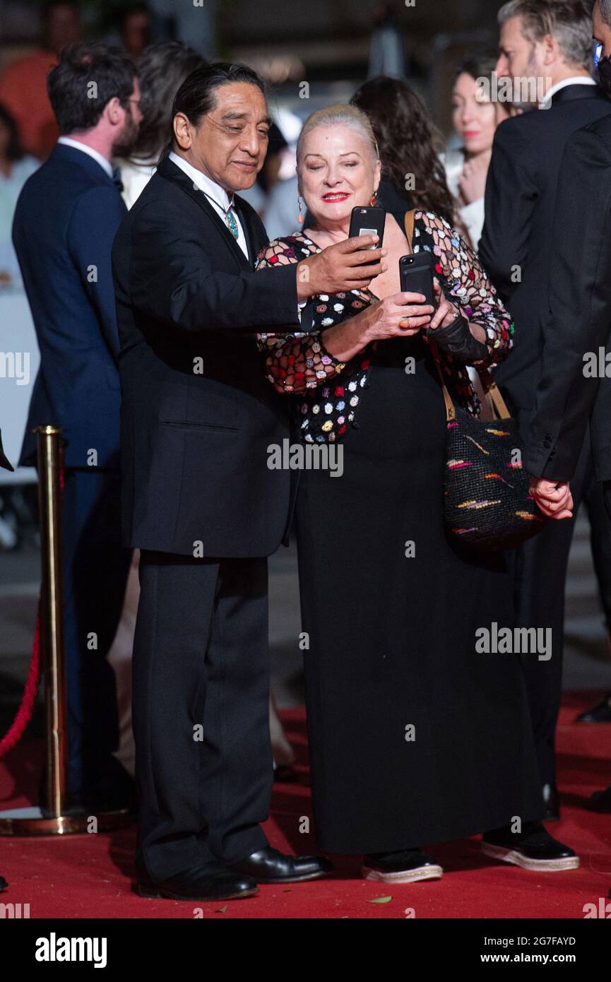 Cannes, France on July 13, 2021. Josiane Balasko and George Aguilar ...