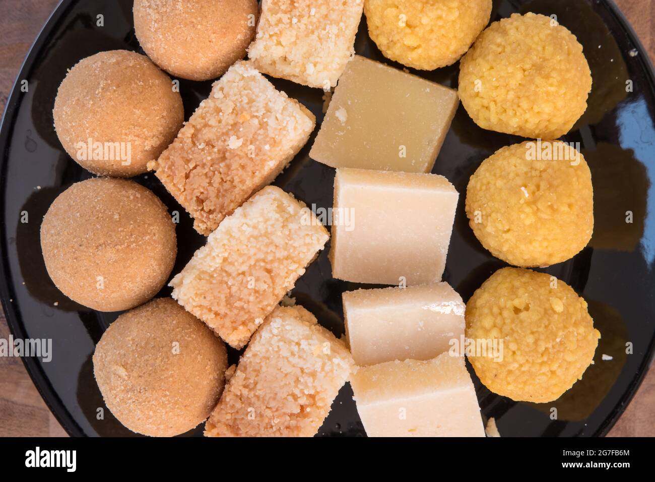 Top view shot of Indian traditional sweets Stock Photo - Alamy