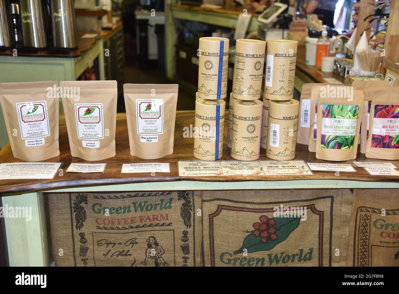 Oahu, HI. U.S.A. 6/2&7/2021. Green World Coffee Farm. Green Farm is a ...