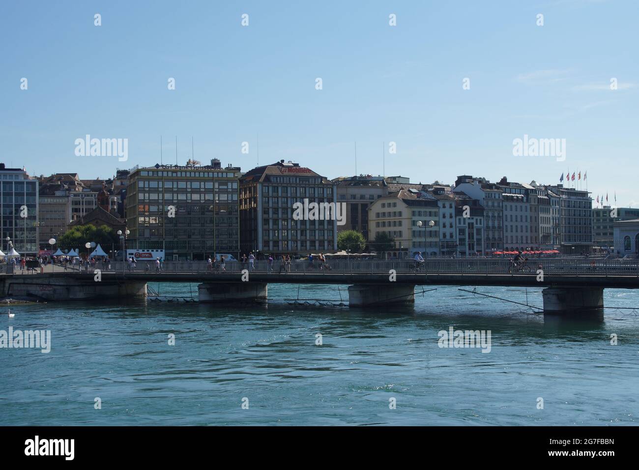 GENEVA, SWITZERLAND - Aug 12, 2012: Summer in the city of Geneva, Lake ...
