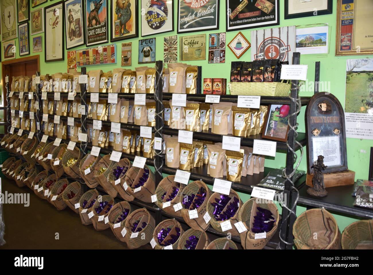 Oahu, HI. U.S.A. 6/2&7/2021. Green World Coffee Farm. Green Farm is a ...