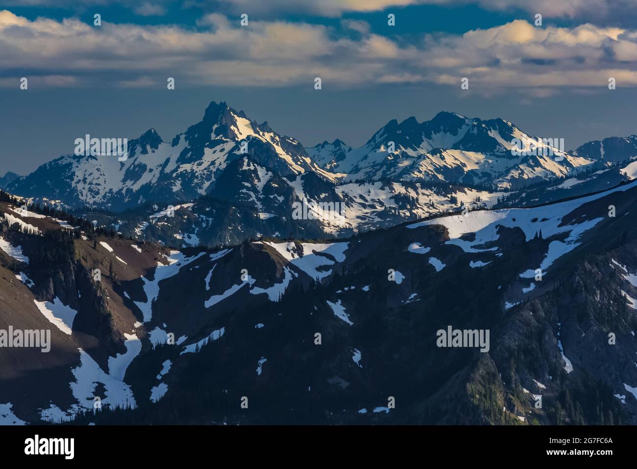 Stunning mountains rising above Marmot Pass in the Buckhorn Wilderness ...