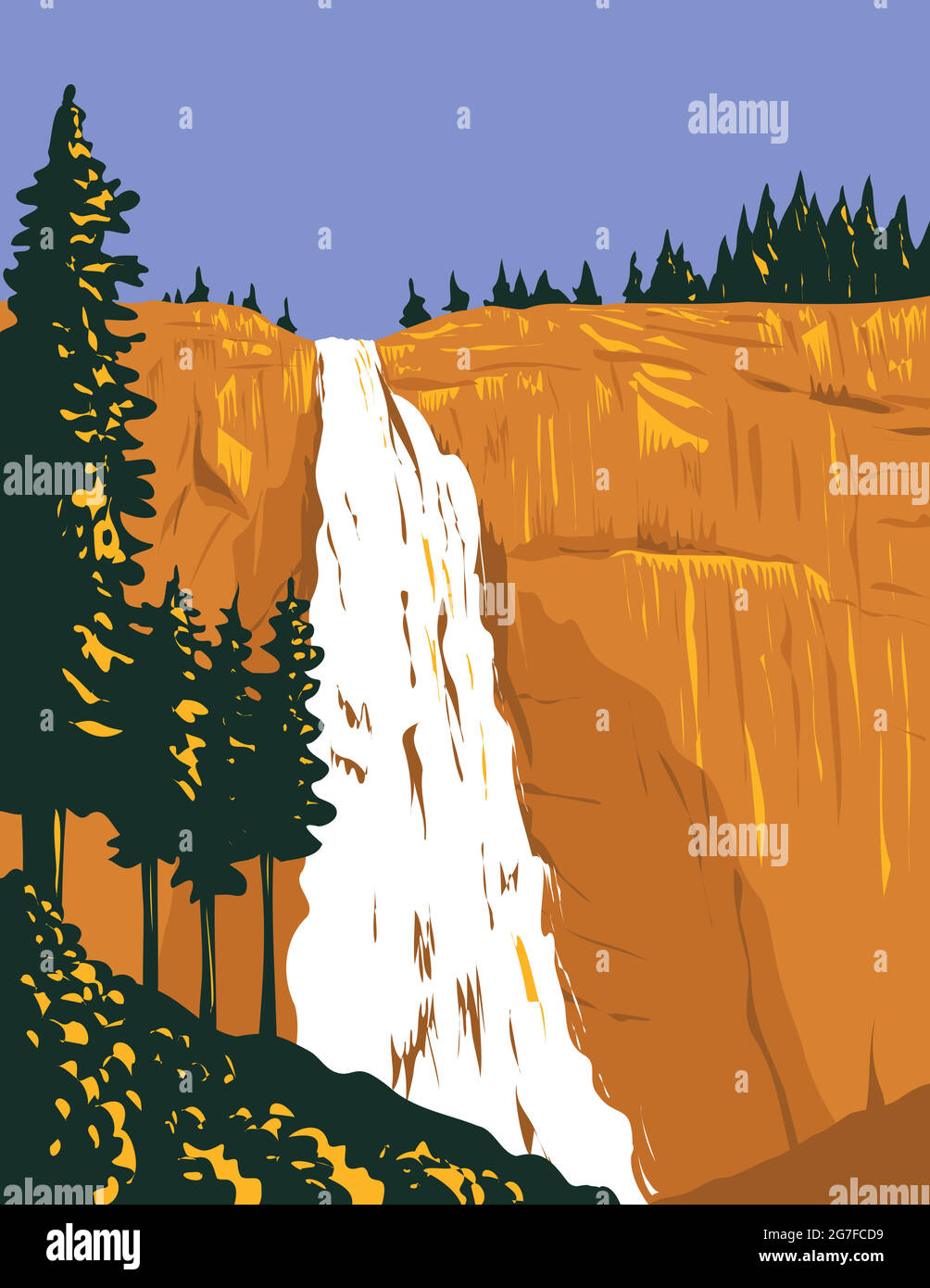 Lake in forest yosemite Stock Vector Images - Alamy