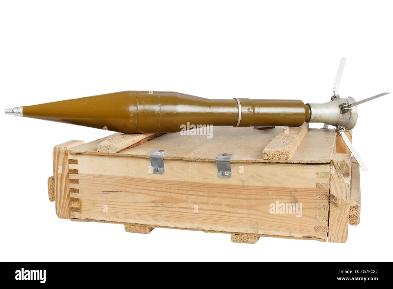 Russian army ammunition box with russaian rocket-propelled grenade ...