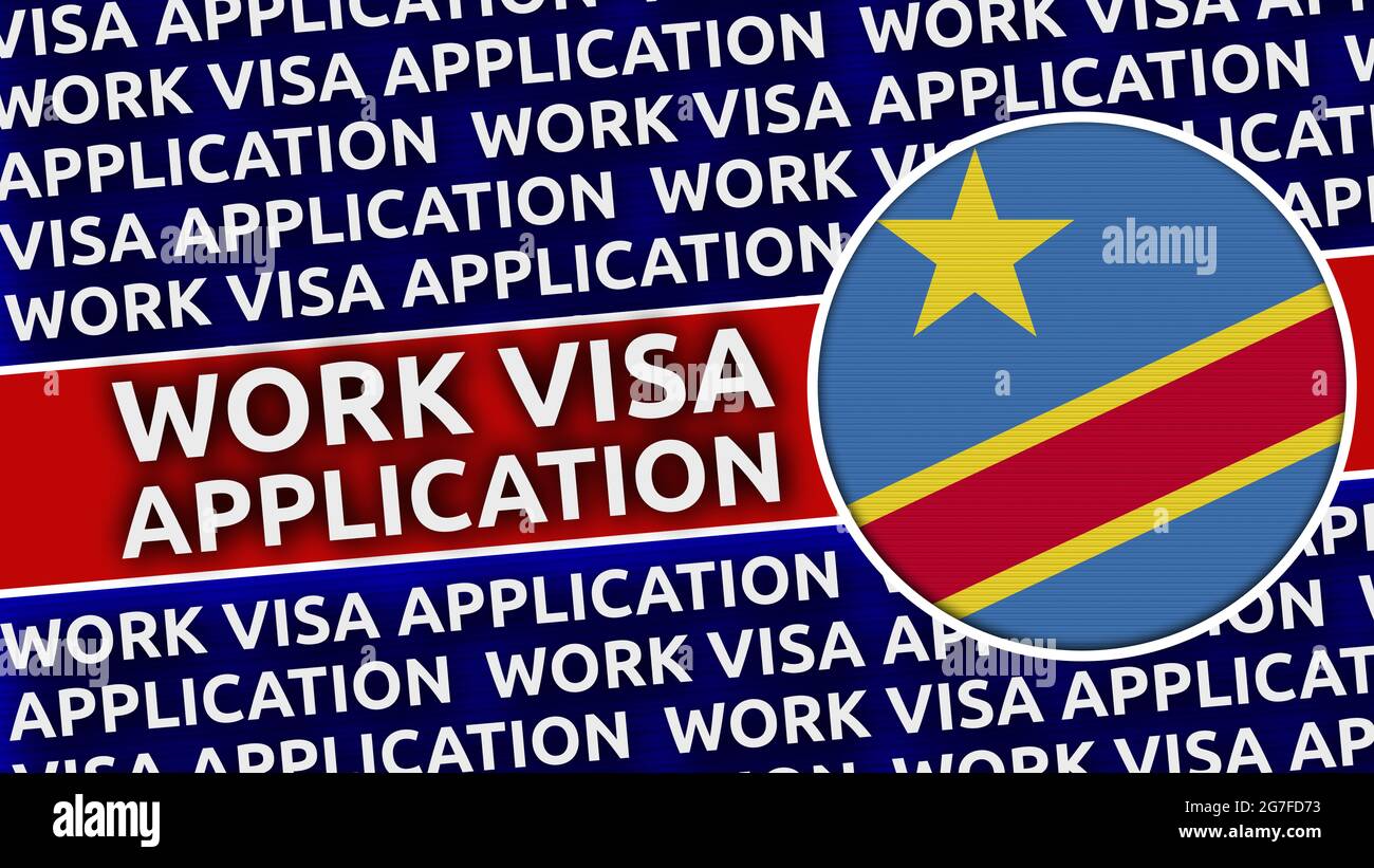 Democratic Republic of the Congo Circular Flag with Work Visa ...