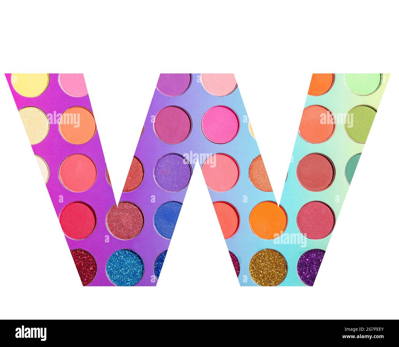 Alphabet letter w, with colorful circles background Stock Photo - Alamy