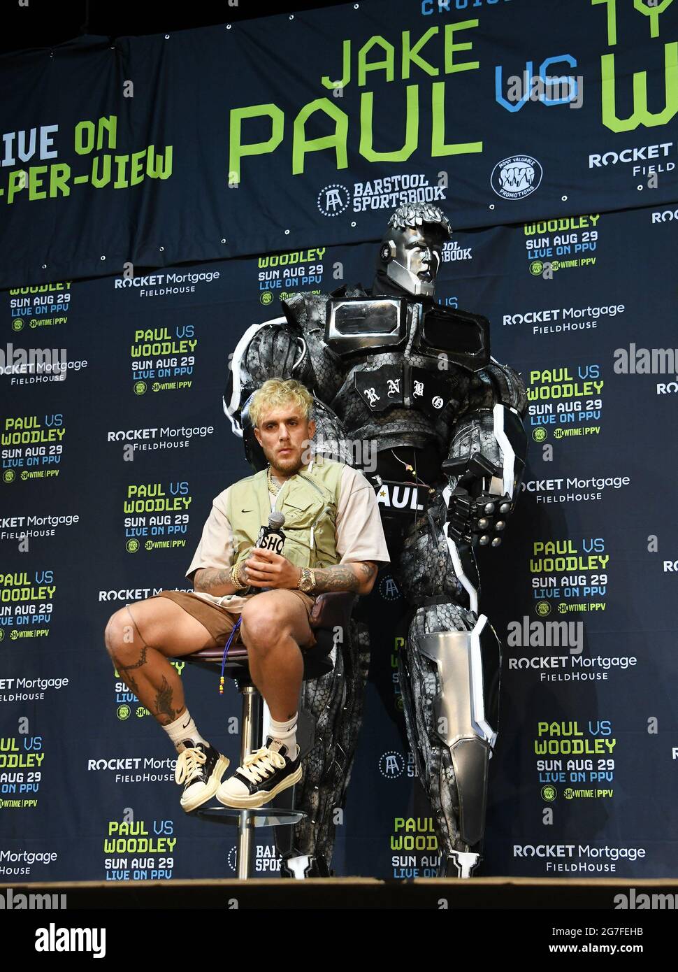 Los Angeles, CA, July 13, 2021. Jake Paul at the JAKE PAUL VS. TYRON ...