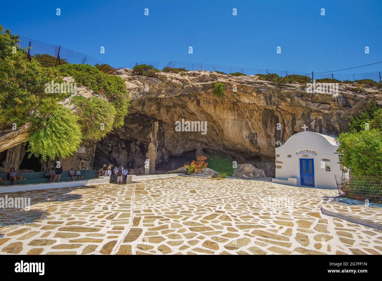 ANTIPAROS - GREECE, JUNE 2017: The famous cave of Antiparos is a hudge ...