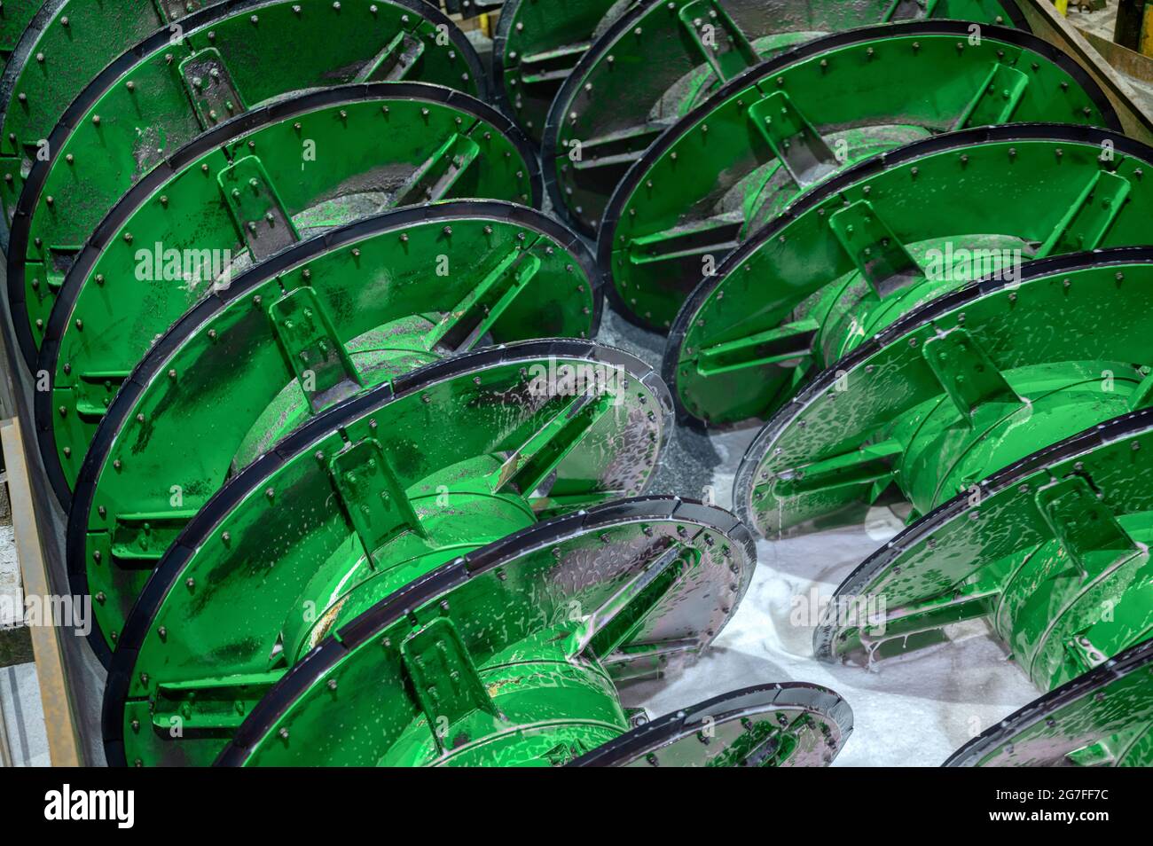Mining and processing plant. Wet sand grading process Stock Photo - Alamy