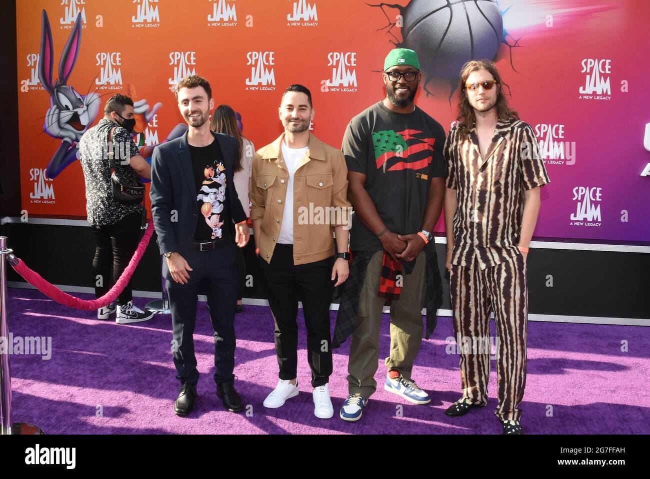 Los Angeles, California, USA 12th July 2021 (L-R) Guest, Sev Ohanian ...