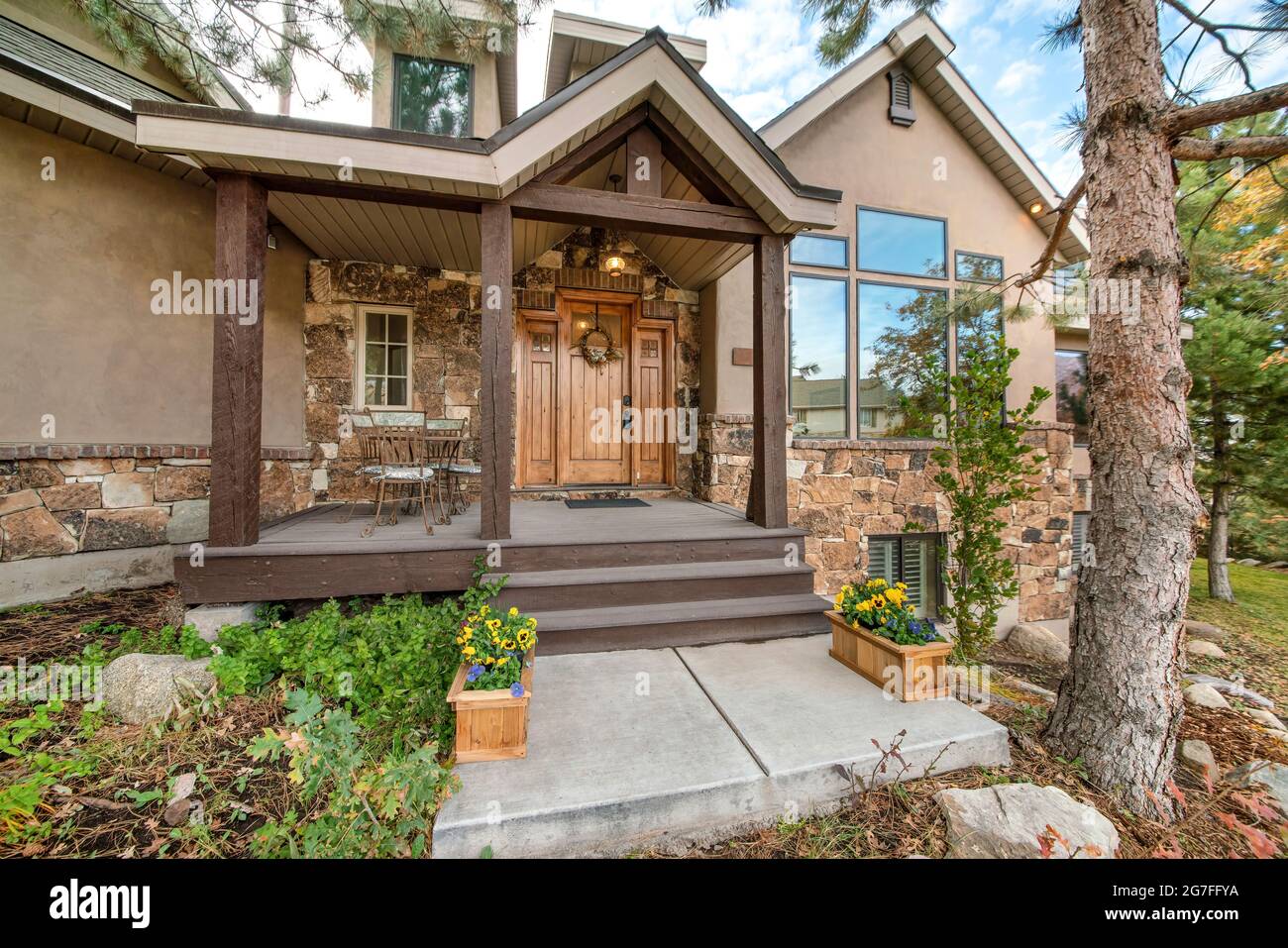Half Stone Facade Home Colorado Style Ranch