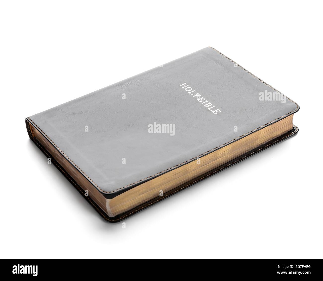 Holy Bible on white background Stock Photo - Alamy