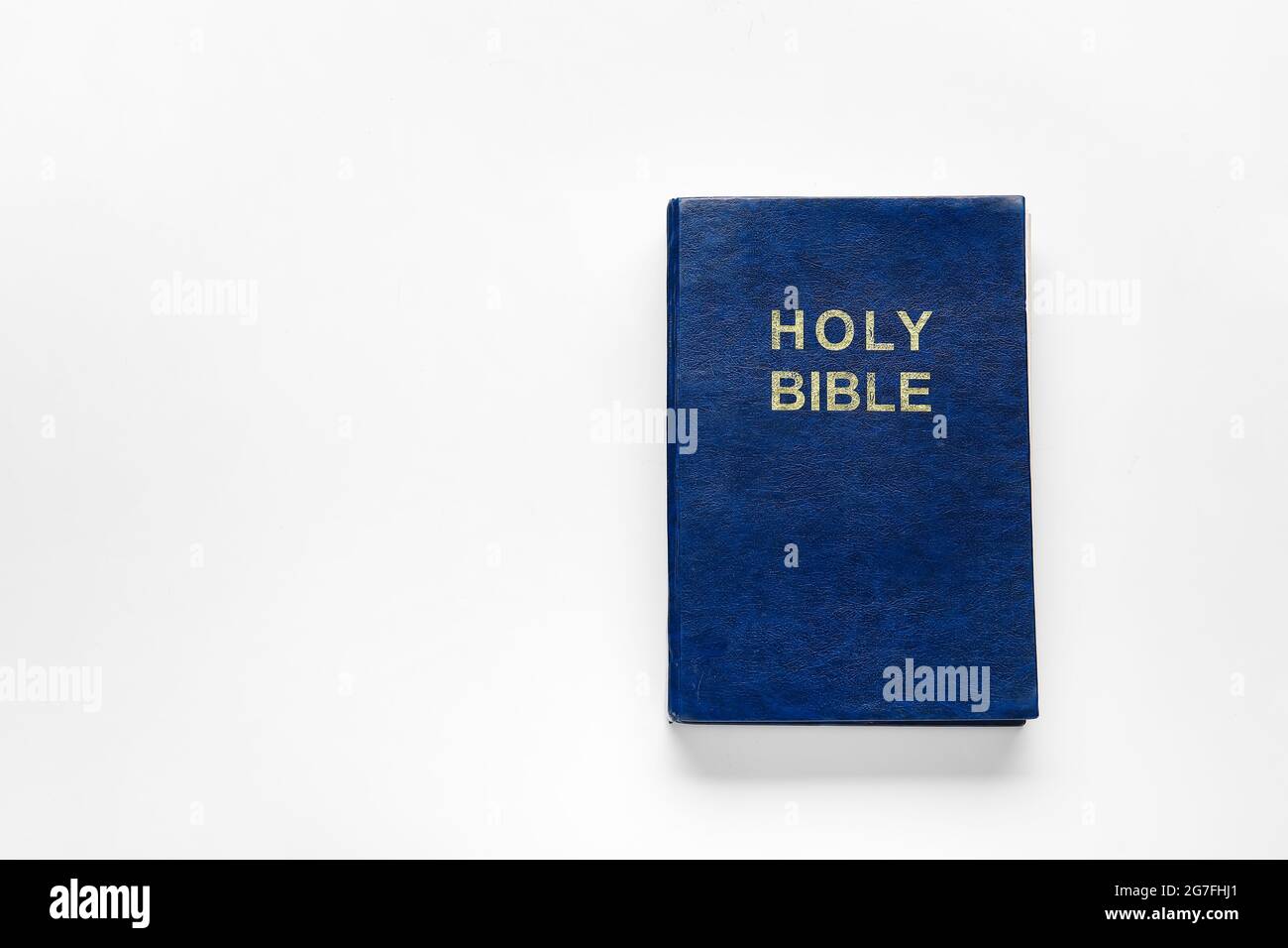 Holy Bible on white background Stock Photo - Alamy