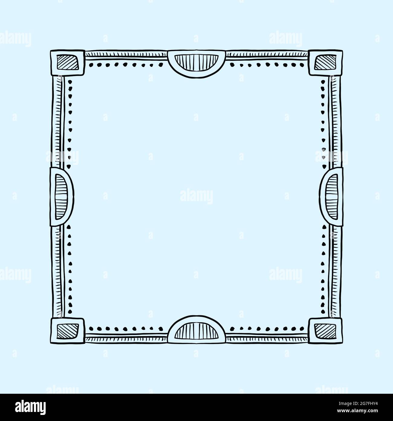 handmade border for a blue square tile Stock Photo - Alamy
