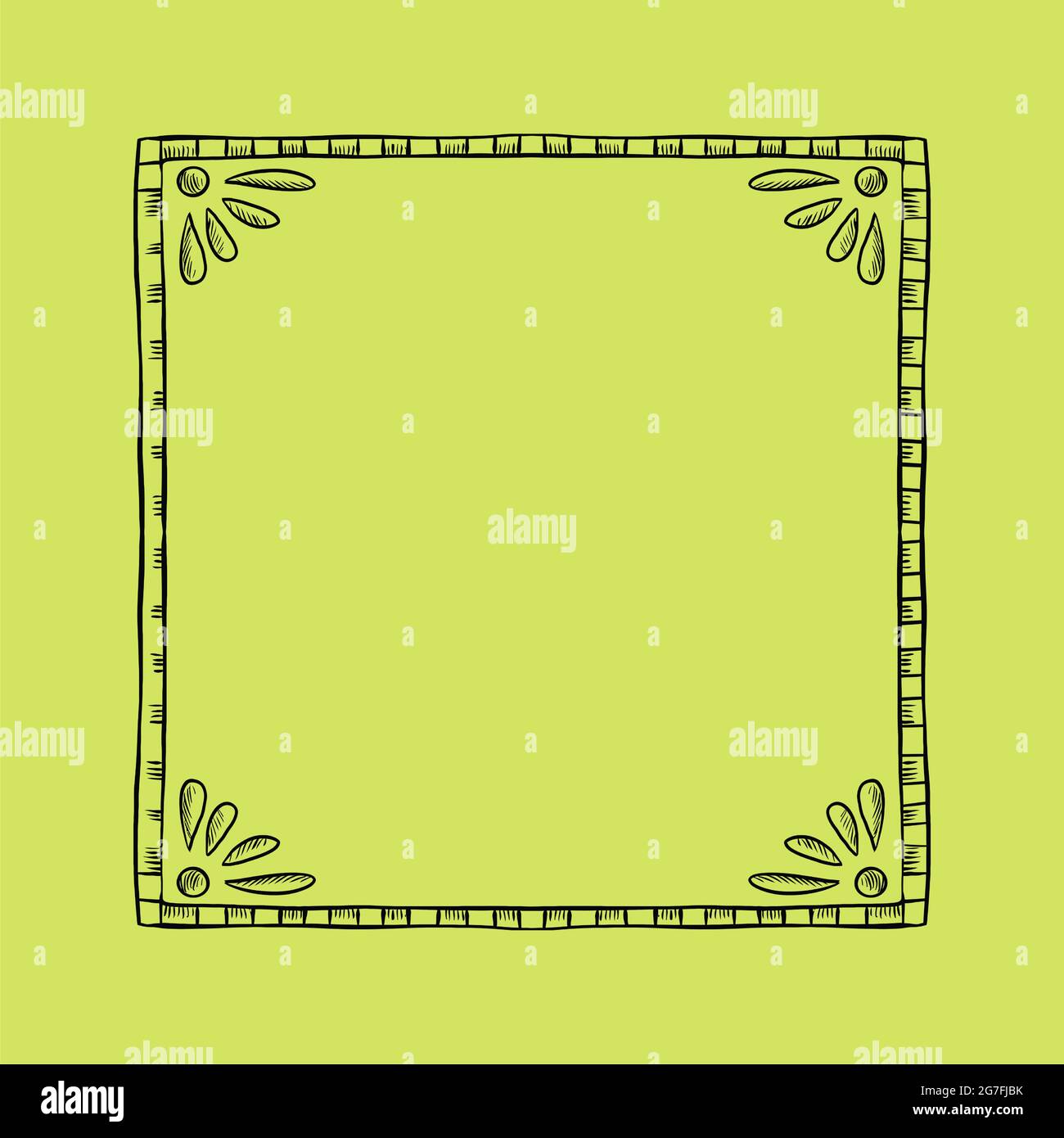 Green square border hi-res stock photography and images - Alamy
