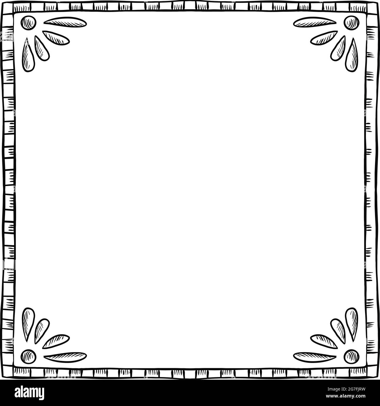 Silhouette square frame with white background Stock Photo - Alamy