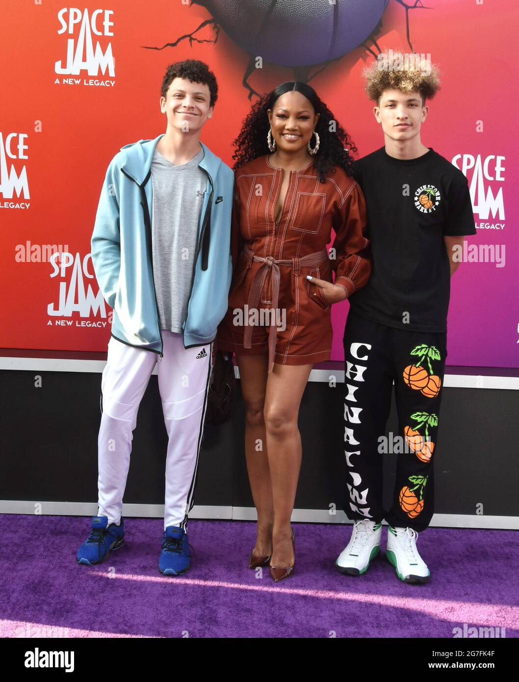 Los Angeles, California, USA 12th July 2021 (L-R) Jax Joseph Nilon ...