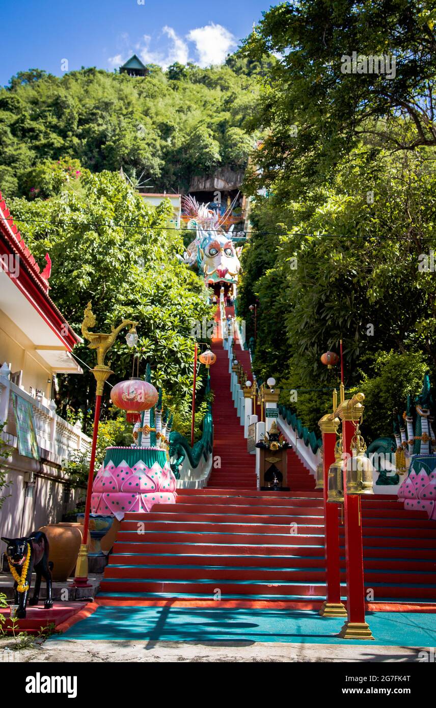 Wat Ban Tham temple and cave in Kanchanaburi, Thailand Stock Photo - Alamy