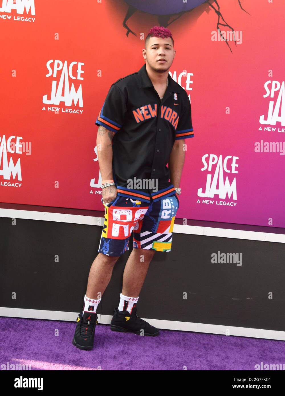 Los Angeles, California, USA 12th July 2021 Singer Boza, aka Humberto ...