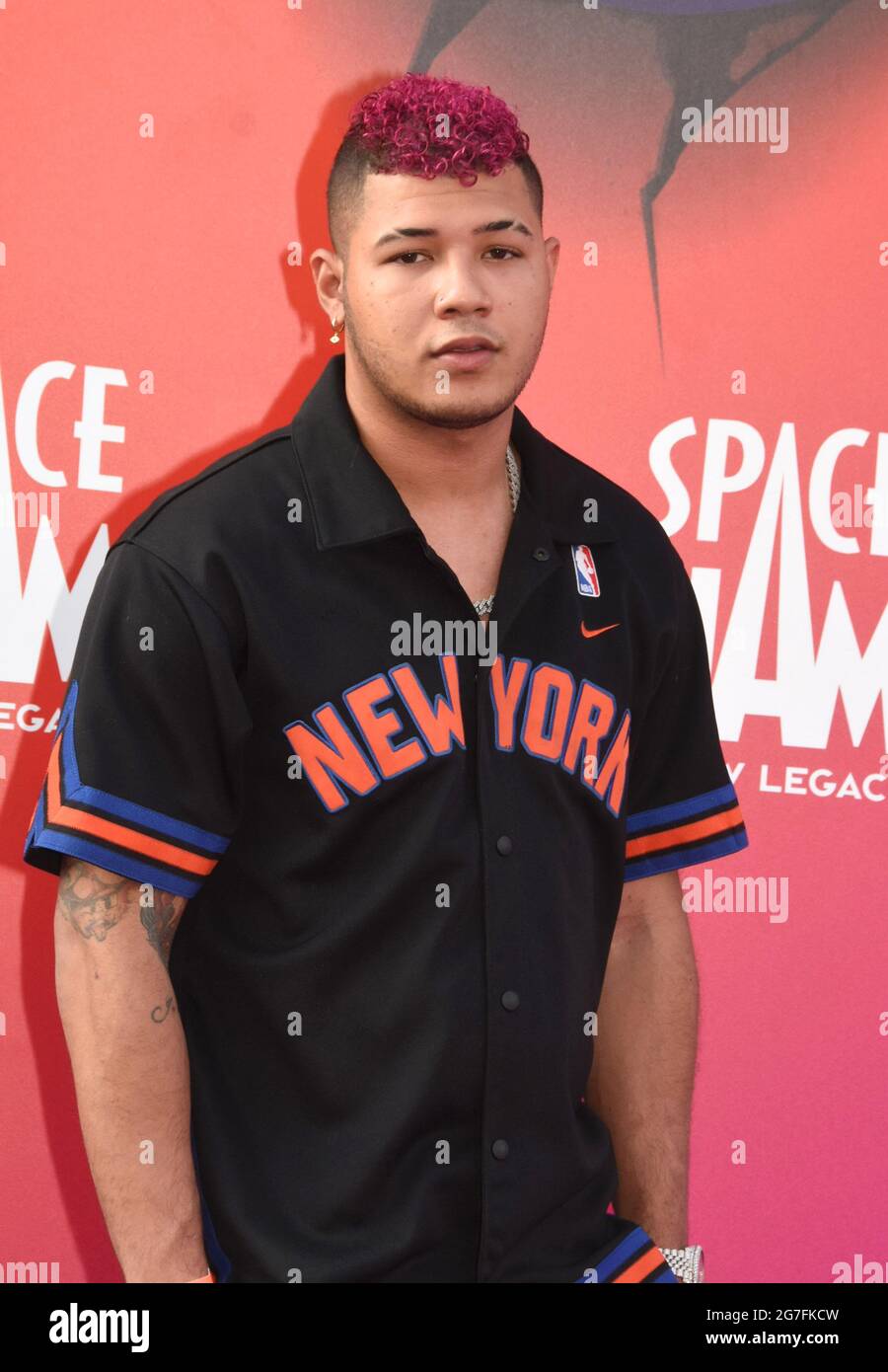 Los Angeles, California, USA 12th July 2021 Singer Boza, aka Humberto ...