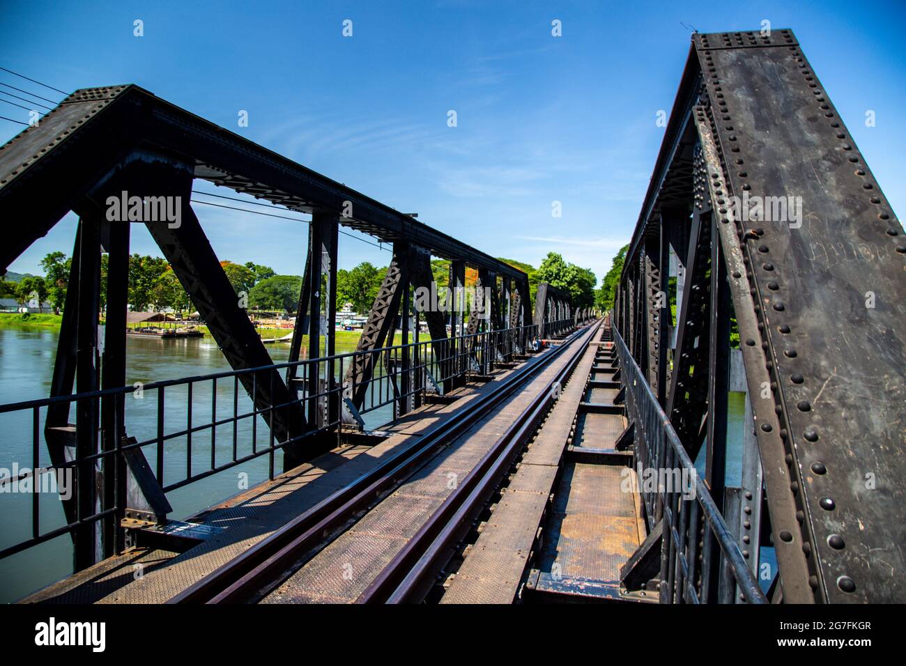 Bridge of the river kwai in Kanchanaburi, Thailand Stock Photo - Alamy