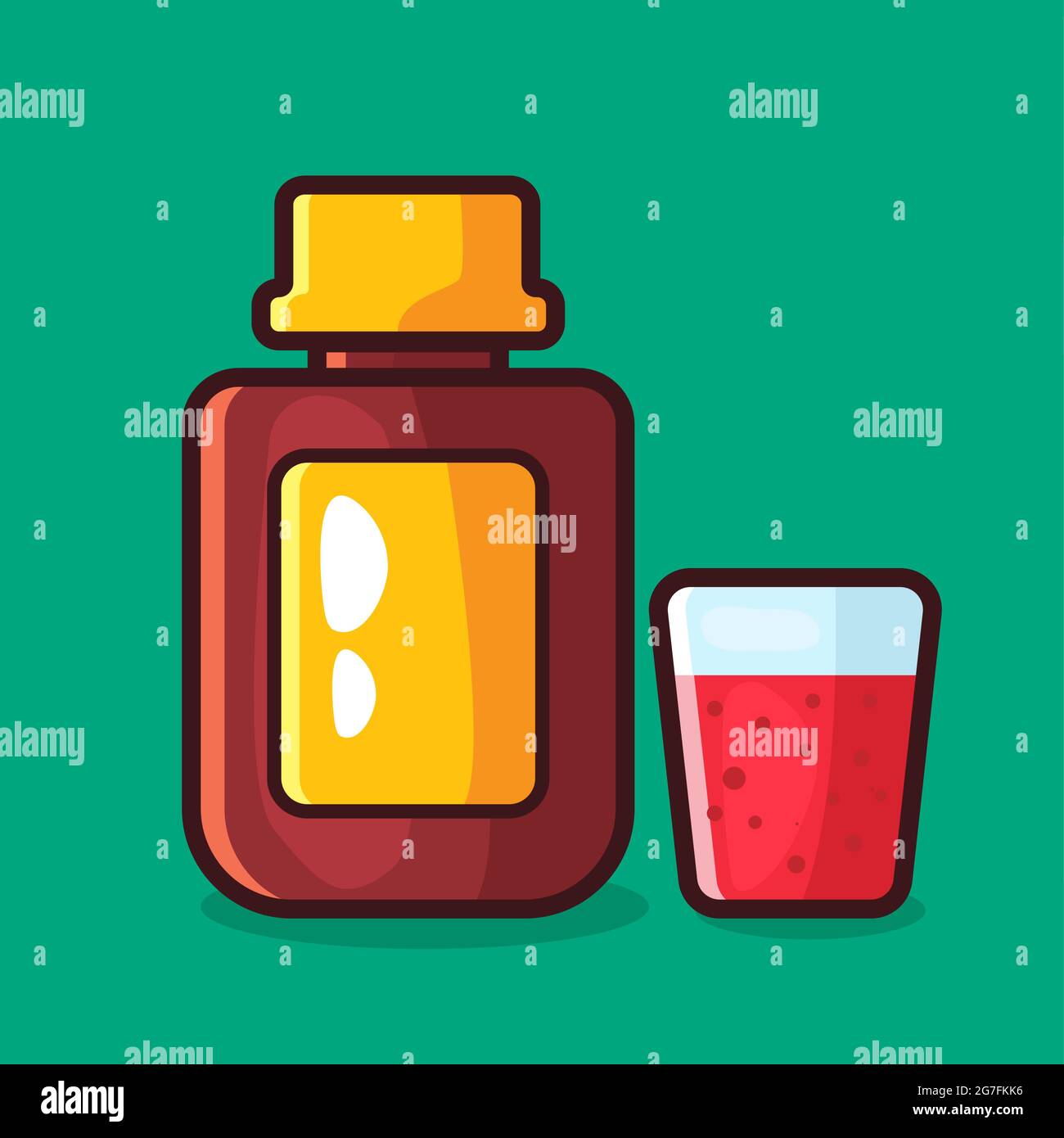 cough syrup isolated vector illustration in flat style Stock Vector ...