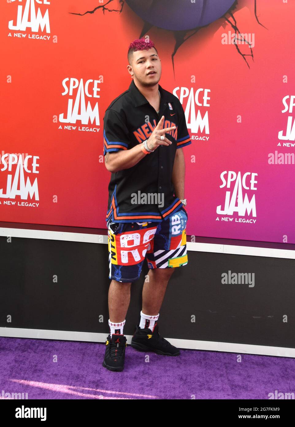 Los Angeles, California, USA 12th July 2021 Singer Boza, aka Humberto ...