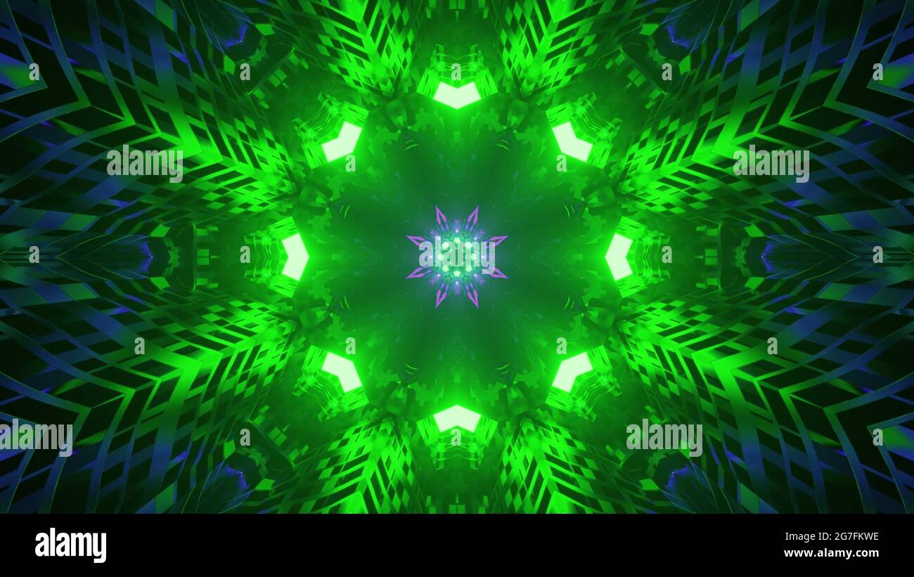 Abstract neon fractal pattern background Stock Photo - Alamy