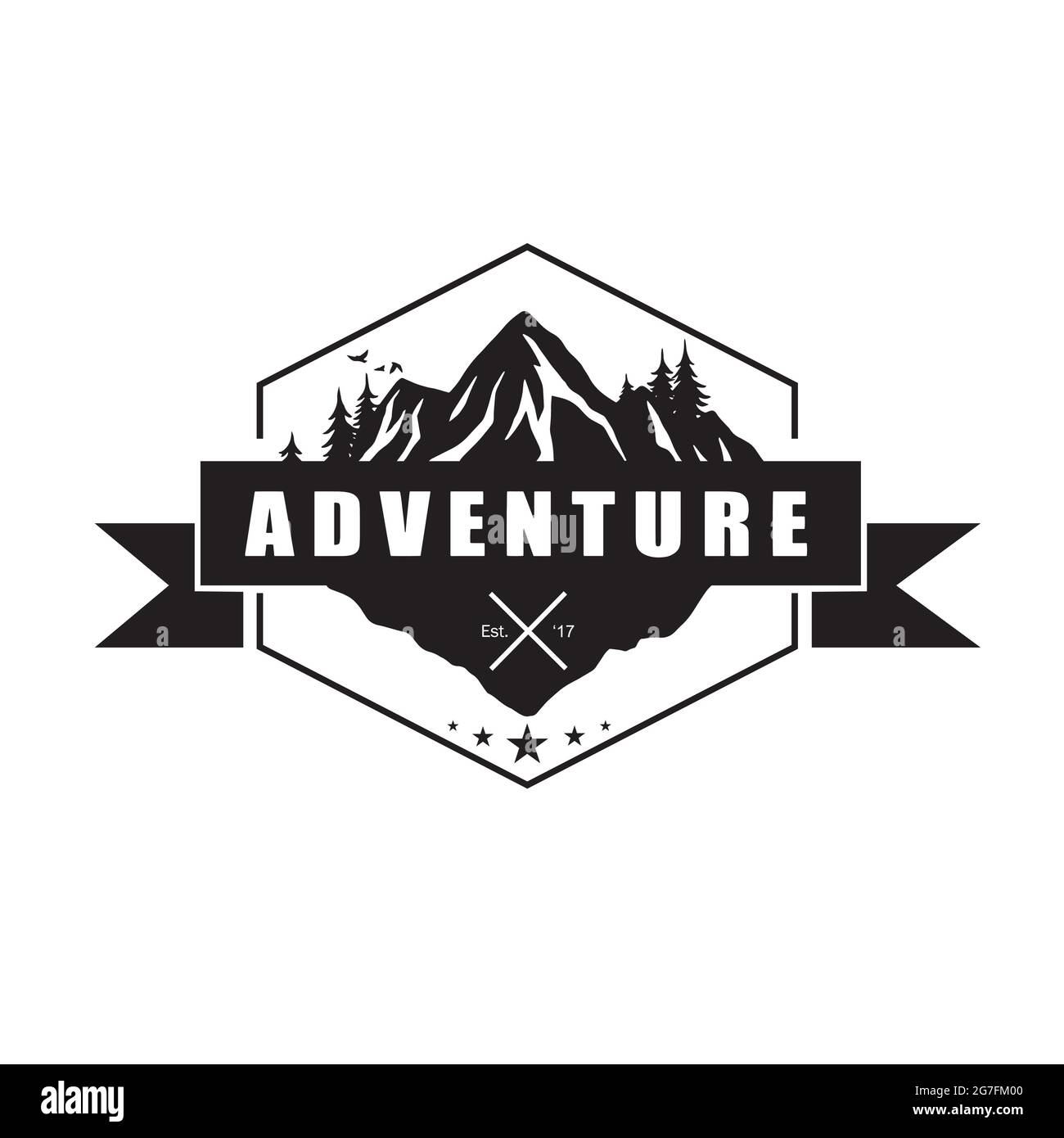 Mountain Adventure Logo Template. Vector Illustration Stock Vector ...