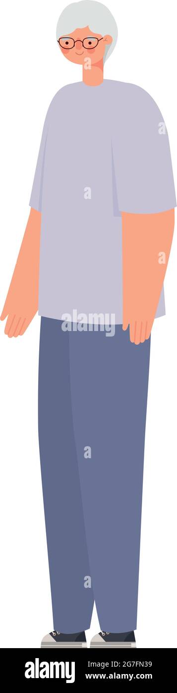 smiling grandpa illustration Stock Vector Image & Art - Alamy