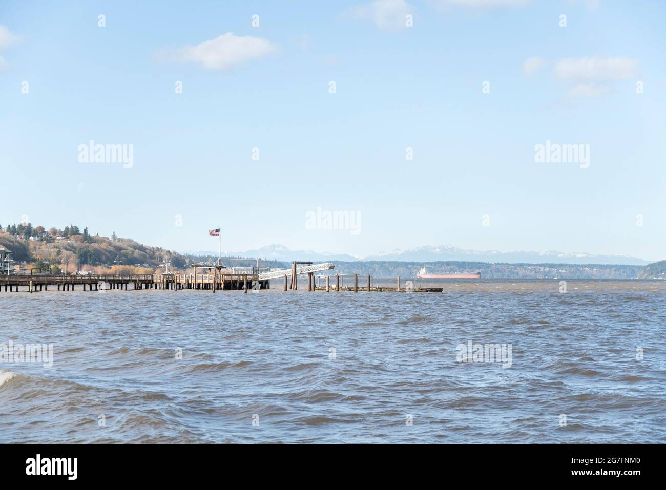 Tacoma, Washington waterfront with a view of the pier Stock Photo - Alamy