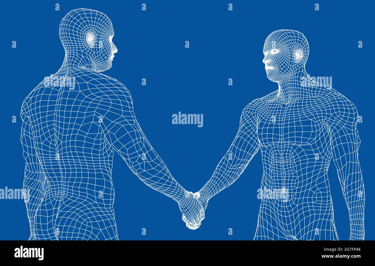 Two men shaking hands. Vector Stock Vector Image & Art - Alamy