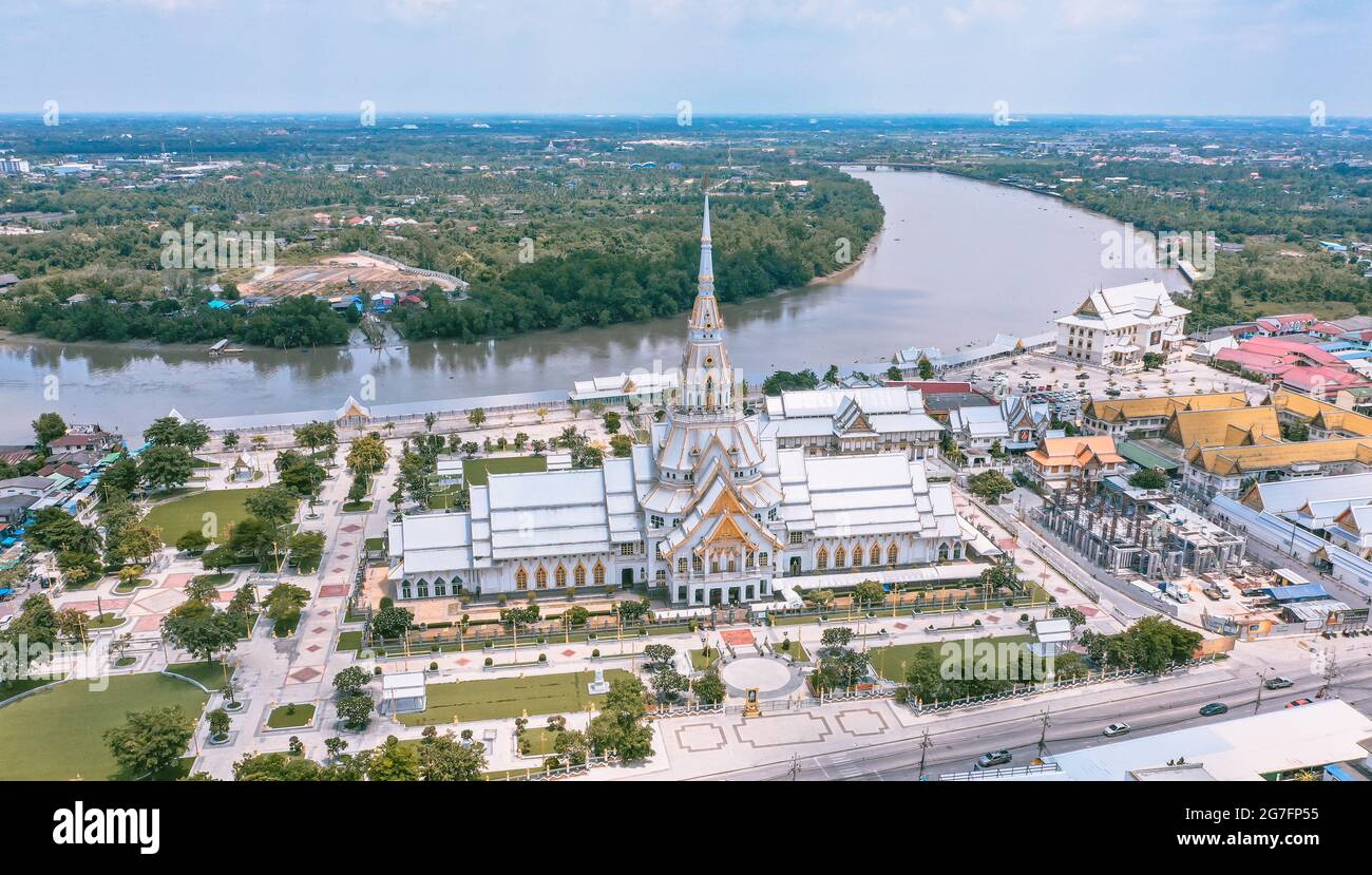 Wat Sothon Wararam Worawihan in Chachoengsao, Thailand Stock Photo - Alamy