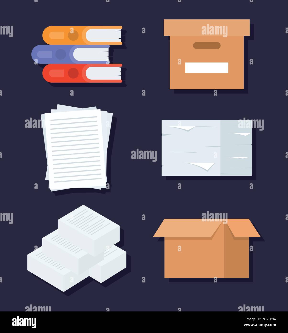 six paperwork icons Stock Vector Image & Art - Alamy