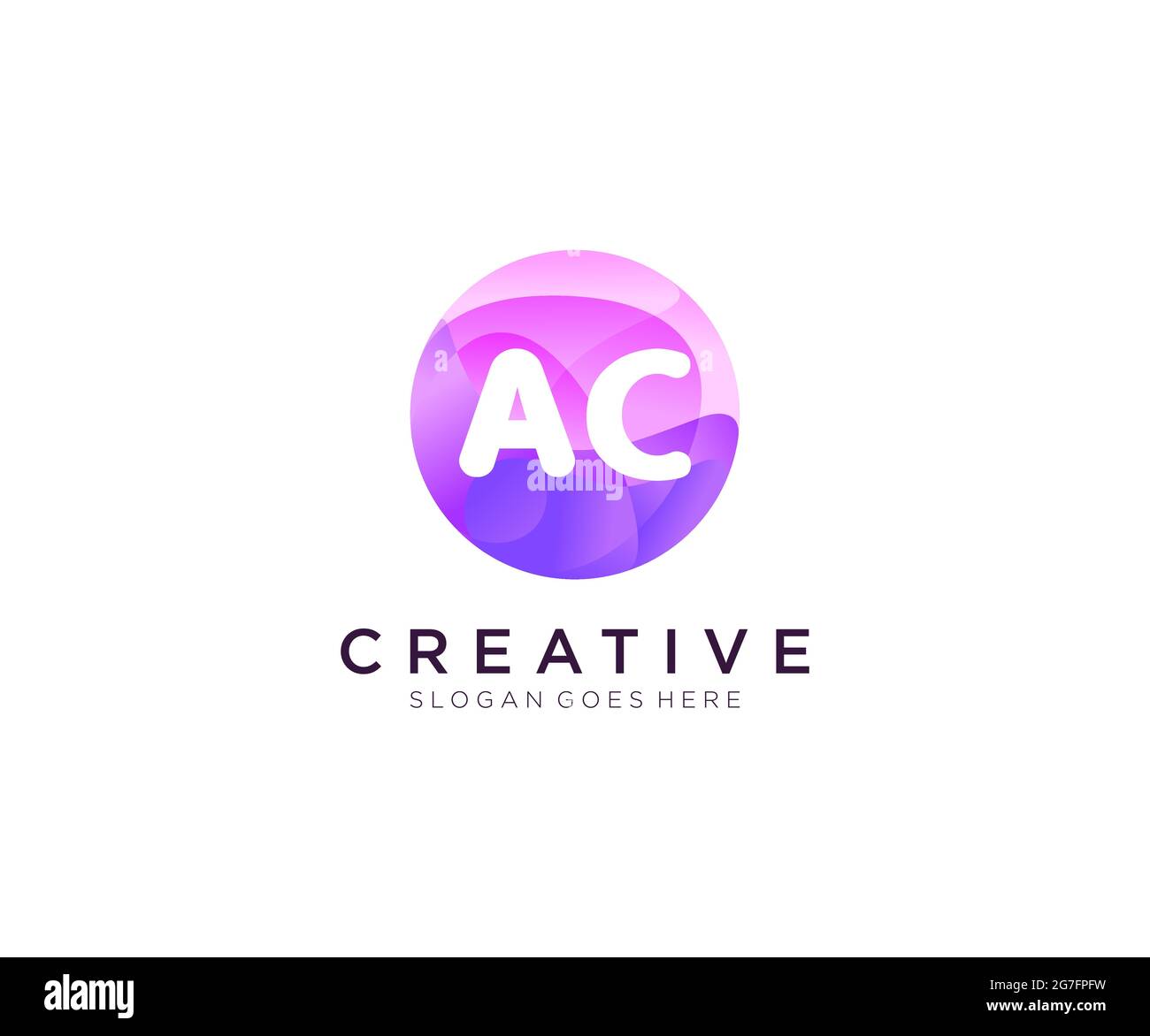 AC initial logo With Colorful Circle template Stock Vector Image & Art ...