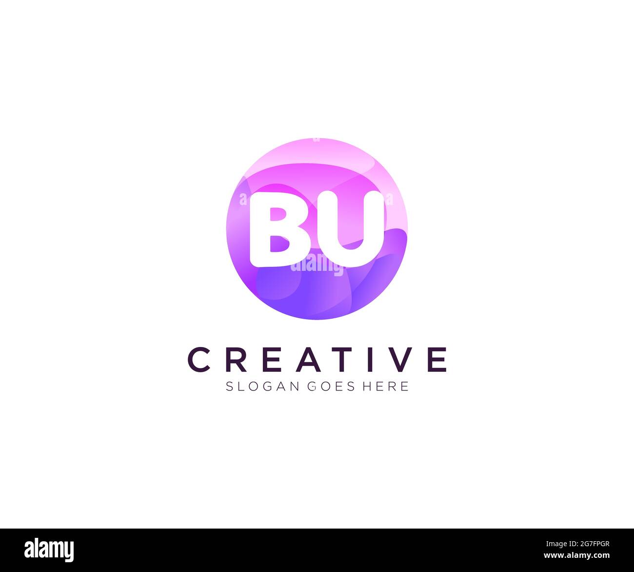 BU initial logo With Colorful Circle template Stock Vector Image & Art ...